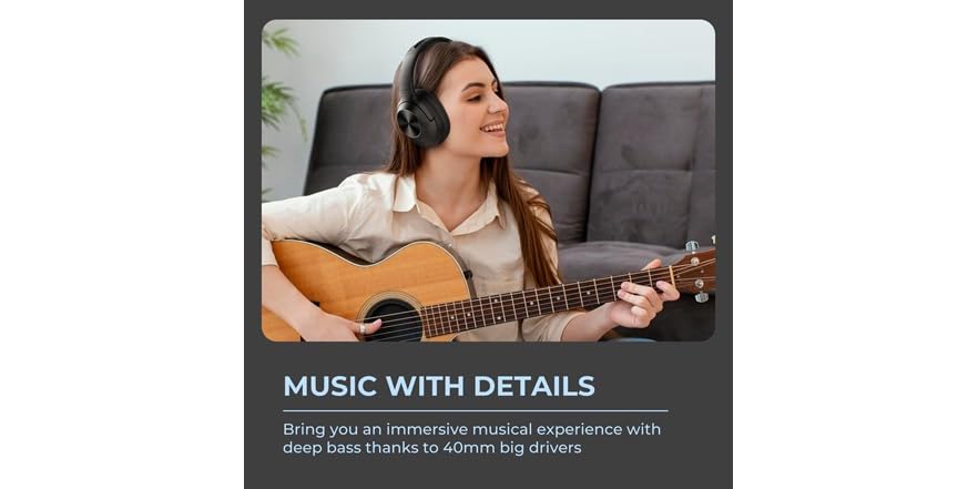 (NEW) Tapaxis Wireless Bluetooth Headphones with Microphone, Deep Bass ...