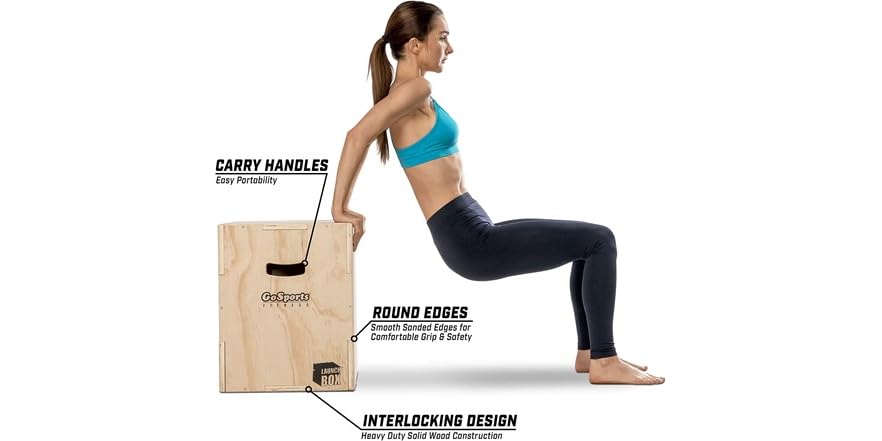 GoSports Fitness Launch Box | 3-in-1 Plyo Box