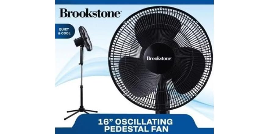 Brookstone Adjustable Pedestal Floor Fan