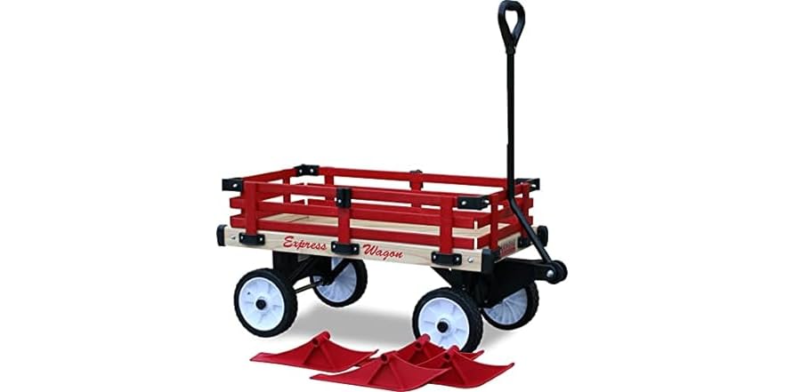 Millside Wood Wagon Cart Red (Open Box)