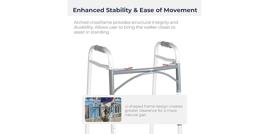 Drive Medical 2-Button Folding Walker