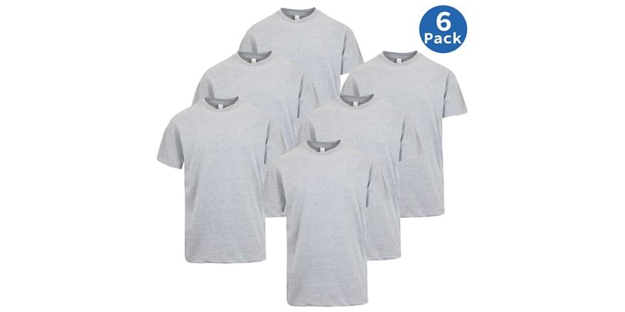 6 or 12Pk Heavyweight S/S Crew Neck Tees