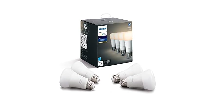 Philips Hue 60W A19 LED Bulb - 4 Pack