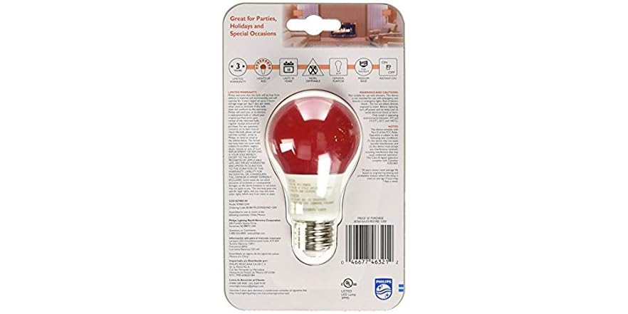 Philips 60 Watt Equivalent Red LED A19 Bulb