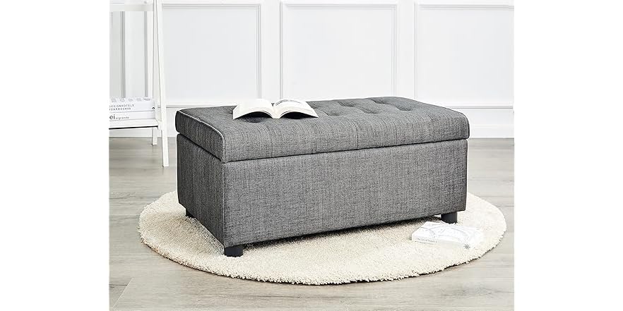 FIRST HILL FHW Arlos Rectangular Fabric Ottoman
