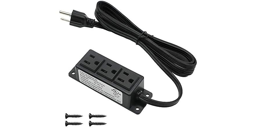 3 AC Outlet Surface Mounted Power Strip