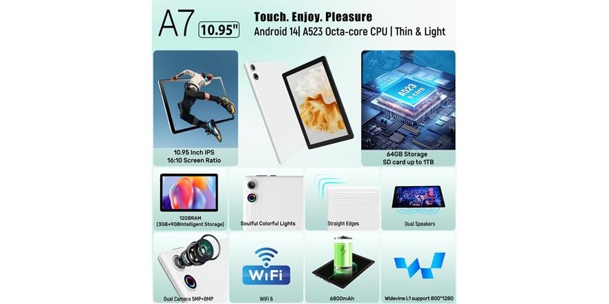 AEEZO A7 Android 14 11" Tablet