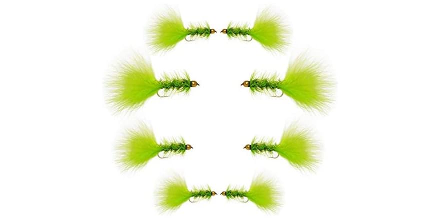 Chartreuse Bead Head Streamer Trout Fly