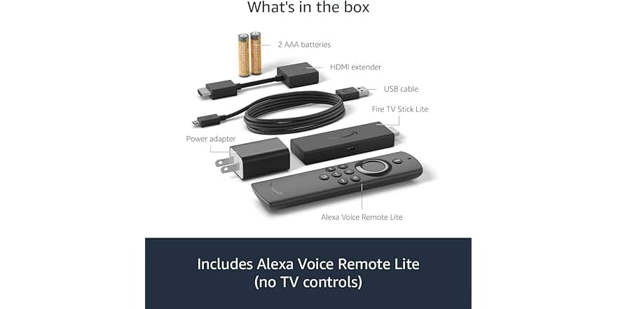 (New) Fire TV Stick Lite, Alexa Voice Remote Lite