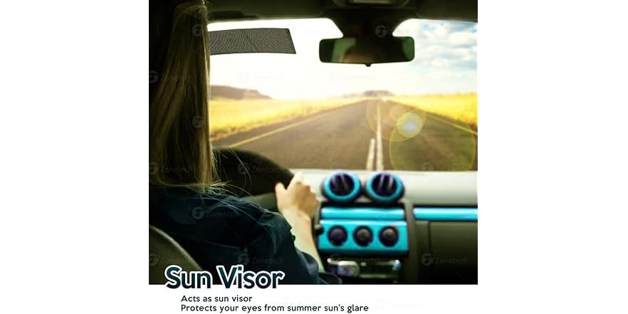 Zone Tech SS0005 Cling Glare Reducer Sun Shade Side Window