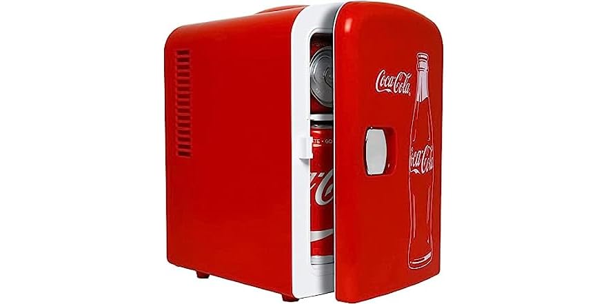 Coca-Cola 4 Liter Mini Cooler/Fridge, Red