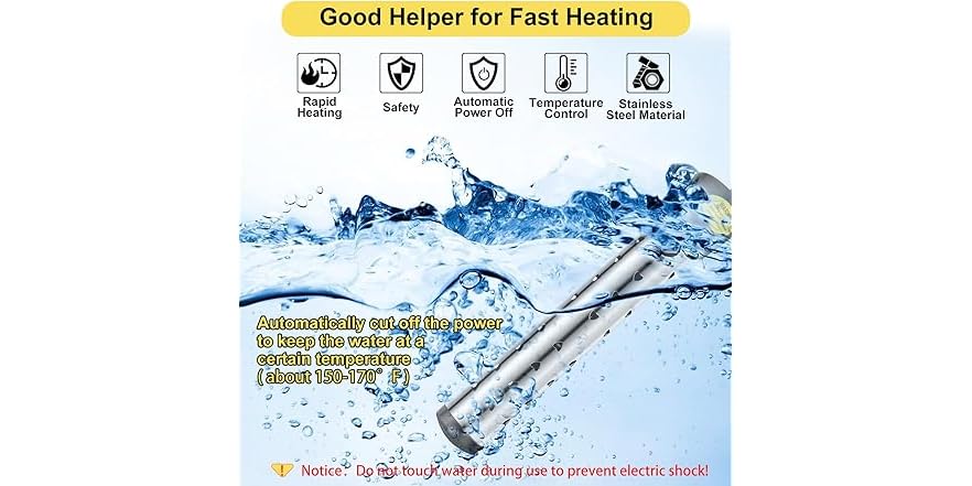 Portable Water Electric Heater 2 Pack