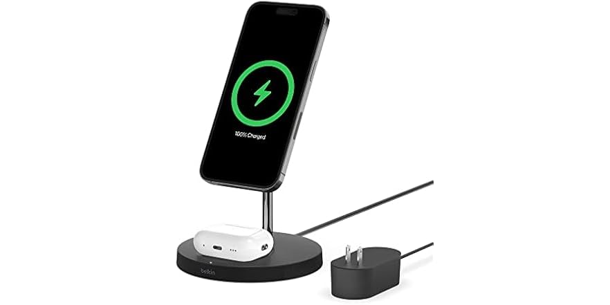 (NEW) Belkin MagSafe 2-in-1 Fast Wireless Charging Stand