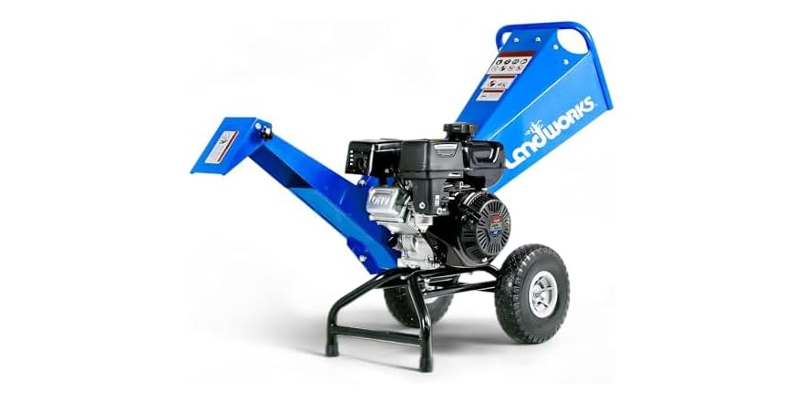 Landworks Wood Chipper Shredder Mulcher, Heavy Duty, 7 HP