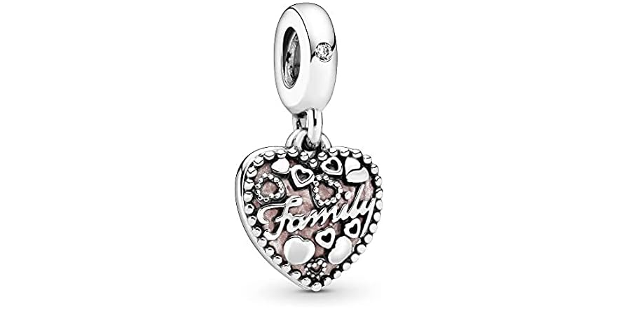 Pandora 796459EN28 Love Makes A Family, Pink Enamel Sterling (Open Box)