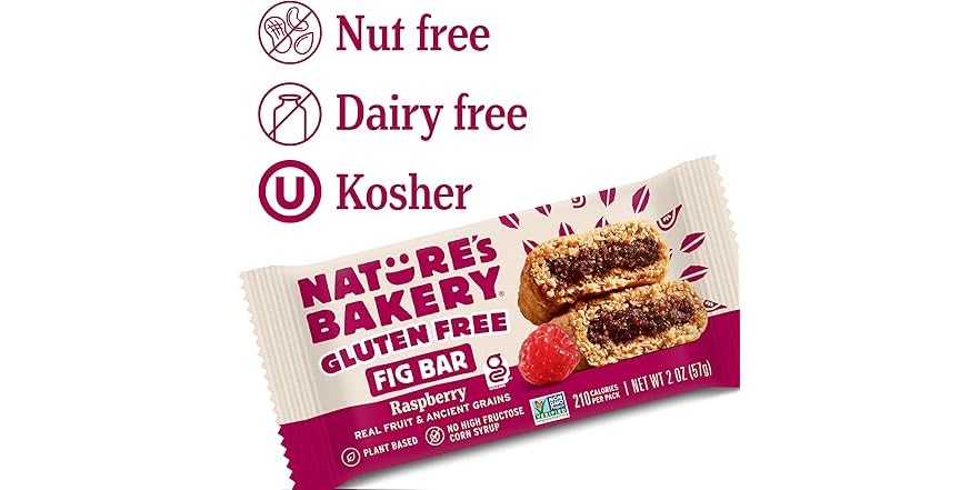 Nature's Bakery Raspberry Fig Bar, 6 Count, 2 Ounce
