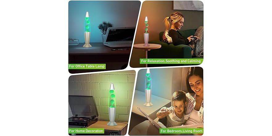 LED Color Changing Liquid Motion Lamp, Green