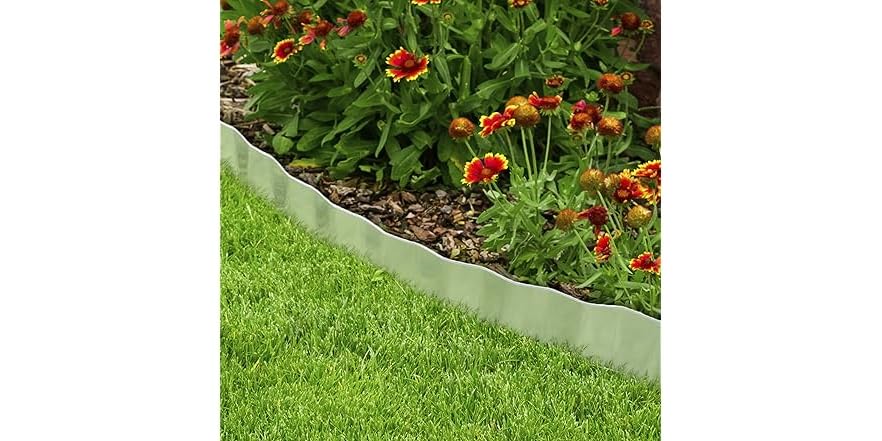 Pure Garden Galvanized Steel Landscape Edging