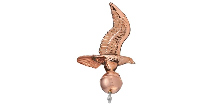 Pure Copper Eagle w/Ball Flagpole Topper
