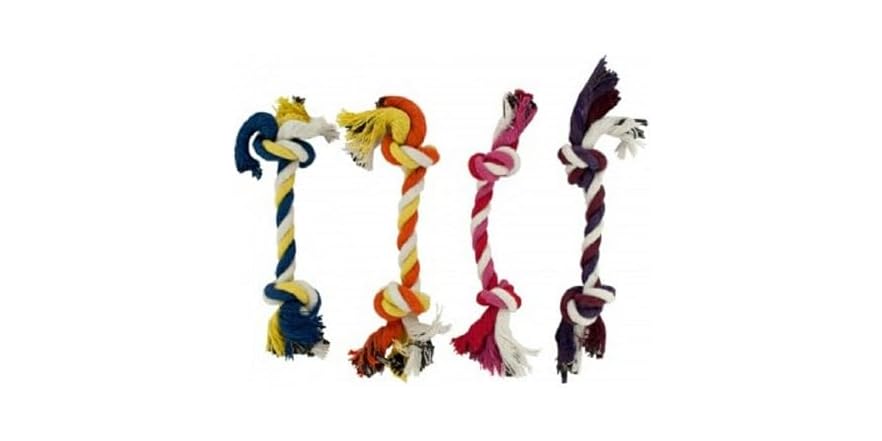 DUKES Multi-Color Rope Dog Toy 4pc Set