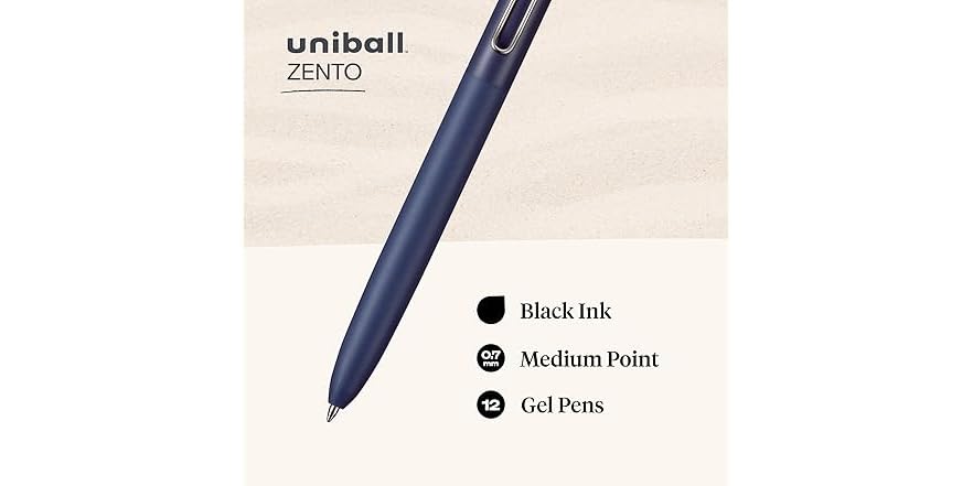 uni-ball Zento Gel Ink Rollerball Pens