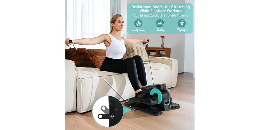 Morelax Under Desk Elliptical Machine with Remote Control (Open Box)