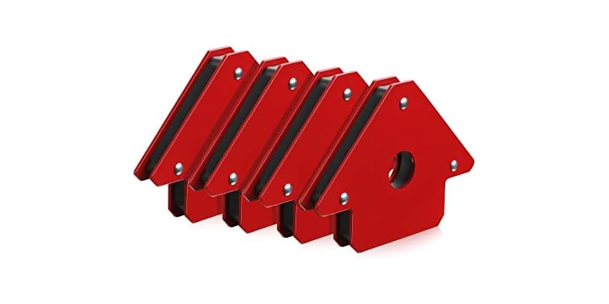 MANUSAGE 4pcs 3" 25lb Welding Magnet Arrow