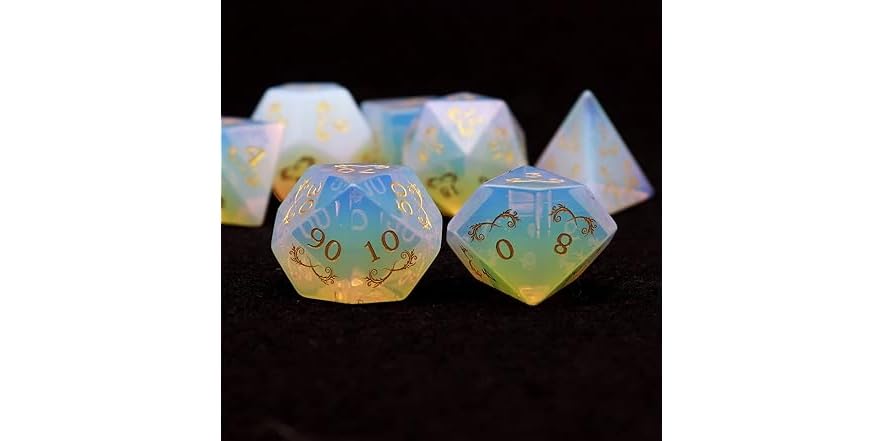 Opal DND Dice Set with Premium Case