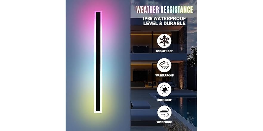 SLARY LED Wall Light 40in 2pk