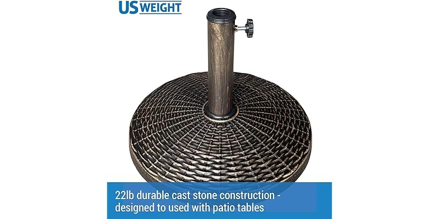 US Weight 22lb Umbrella Base, Bronze