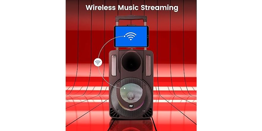 (NEW) PyleUsa 8’’ Portable PA & Karaoke Party System (Open Box)