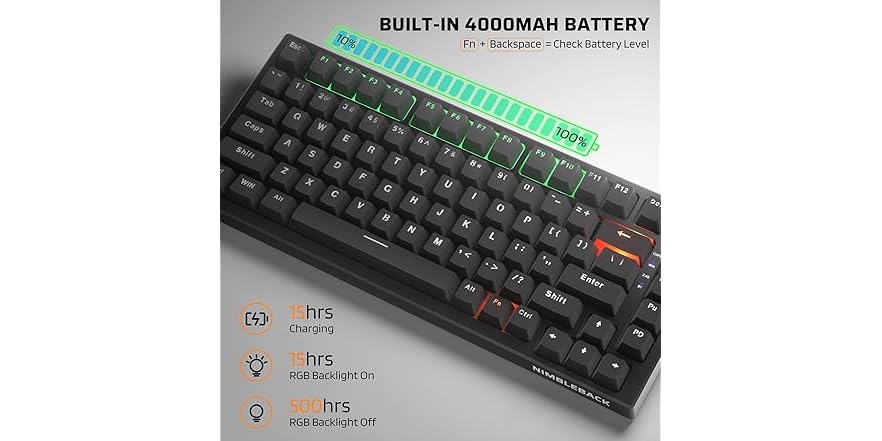 LTC Nimbleback Wireless 83-Key Mechanical Keyboard