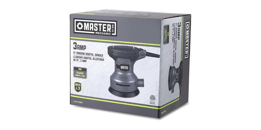 Master Mechanic 5" Random Orbital Sander