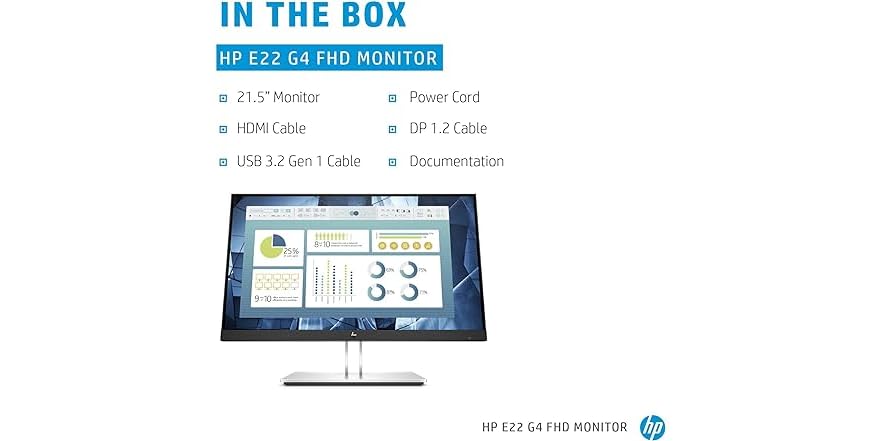 HP New E22 G4 22" FHD IPS Monitor