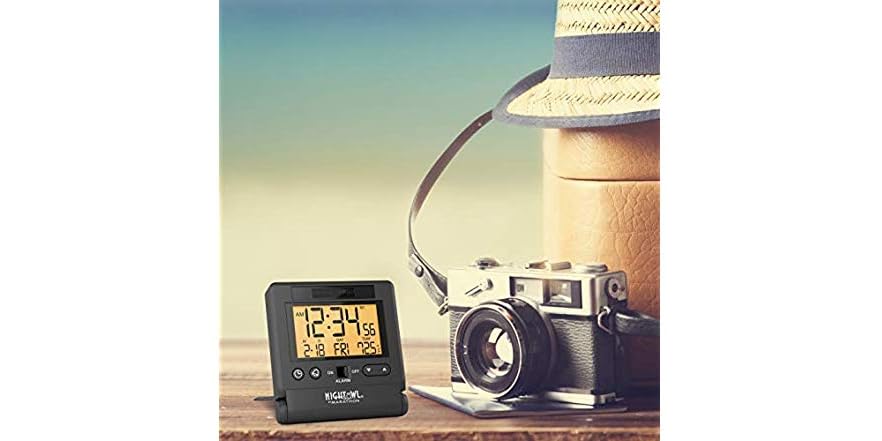 Marathon CL030036BK Travel Alarm Clock