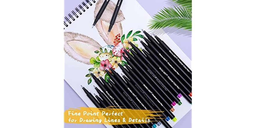 50 Colors Journal Planner Pens