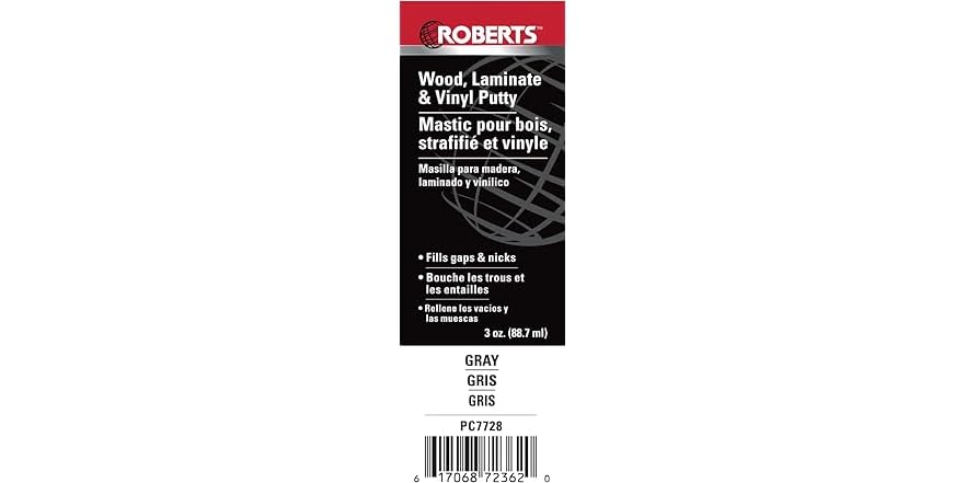 ROBERTS 3 oz. Gray Wood, Laminate and Vinyl Putty