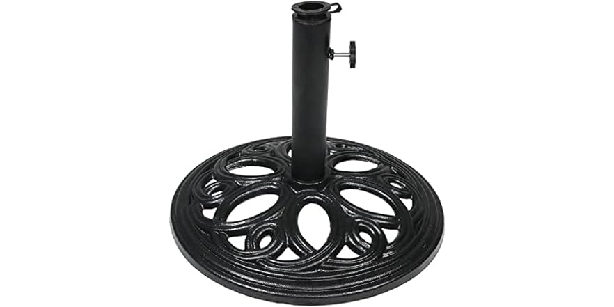 Sunnydaze Black 18" Cast Iron Patio Umbrella Base