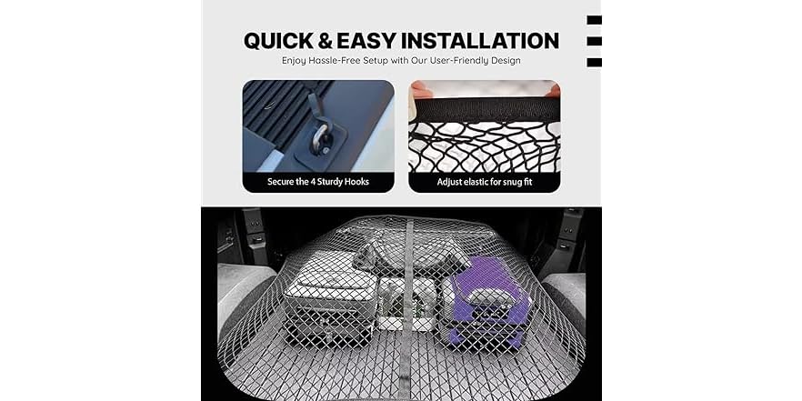 Heavy Duty Cargo Net 48"x 48", Bungee Net