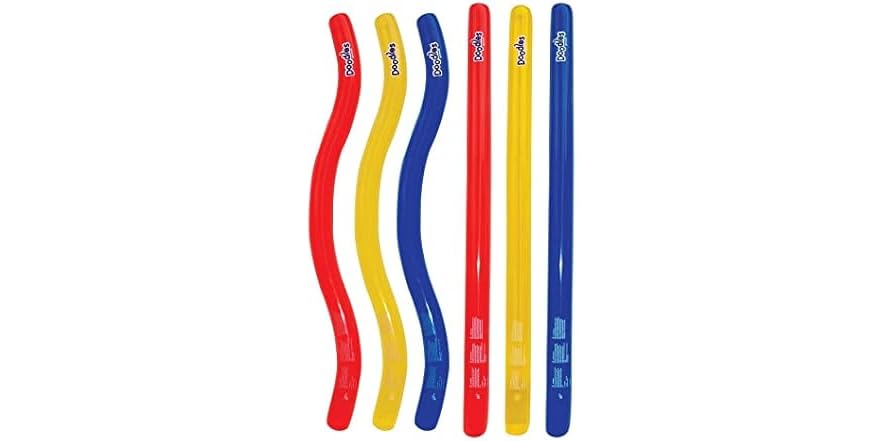 Swimline Doodles Inflatable Pool Noodle Float, 6 Count