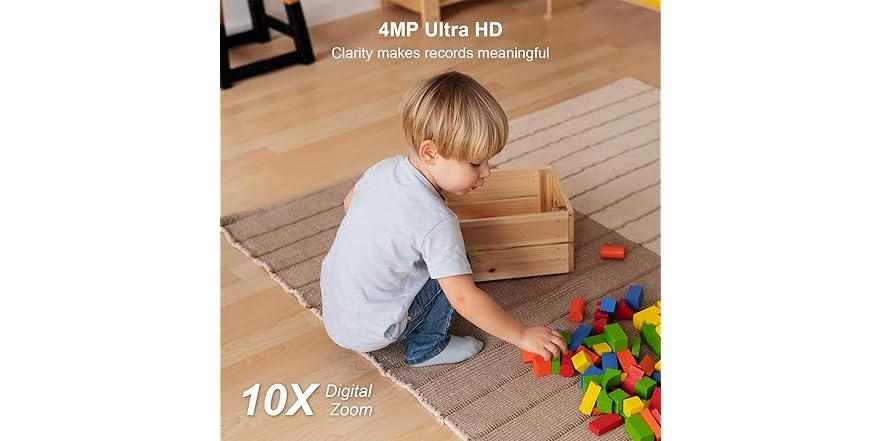 WUUK 4MP Indoor Pan Tilt Security Camera