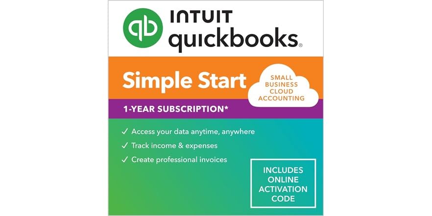 Intuit QuickBooks Online Simple Start 2024 1-Year Subscription [PC/Mac ...
