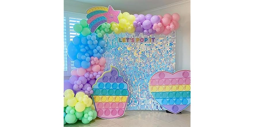 Rainbow Shimmer Wall Backdrop