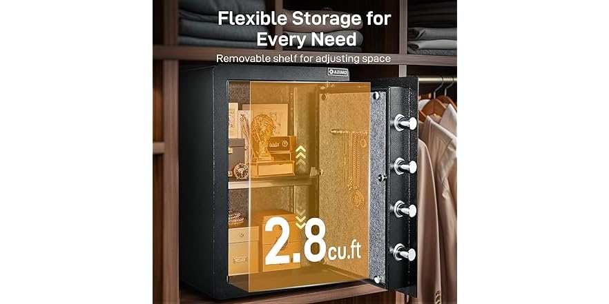 ADIMO Biometric Fireproof Safe 2.8 Cuft