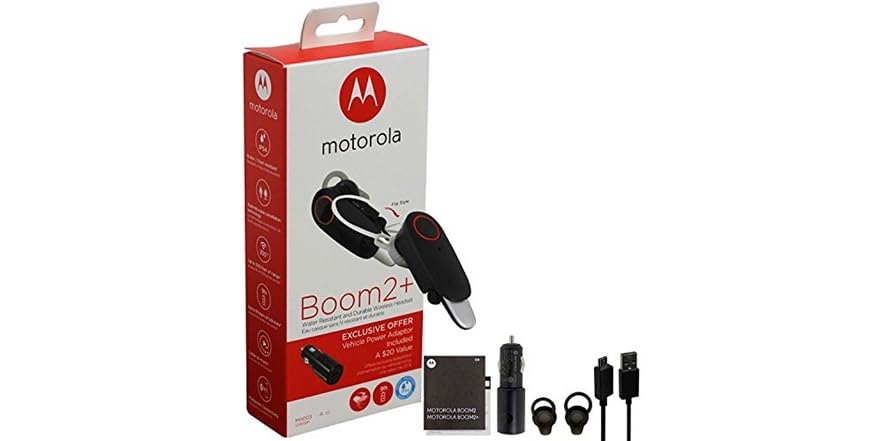 Motorola Boom 2+ Bluetooth Headset w/CLA Black