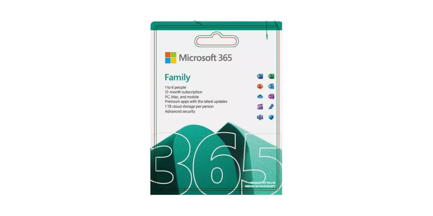 Microsoft 365 Family 1 Year Subscription