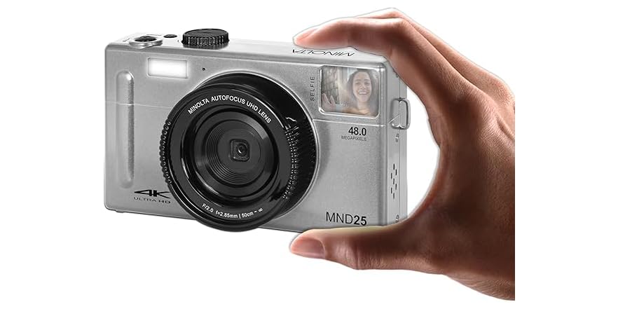 (NEW) Minolta MND25 48 MP Autofocus / 4K Ultra HD Camera w/Selfie ...