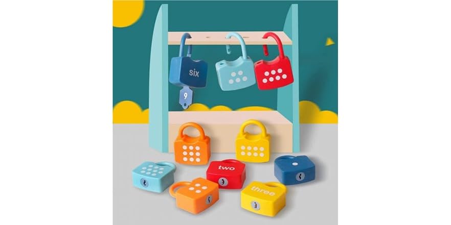 Numbers Keys and Locks Learning Toy
