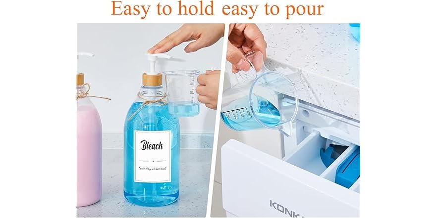 4 Pc Laundry Detergent Dispenser Bottles