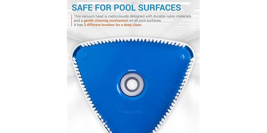 Triangular Pool Vacuum Head with Bristle